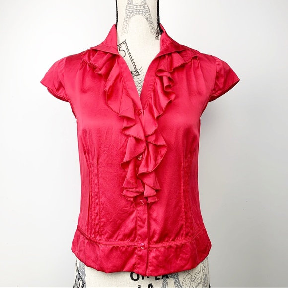 Talbots | Tops | Talbots Ruffled Neckline Details Silk Blouse 2 | Poshmark